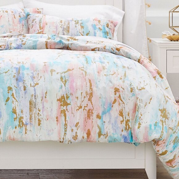 Pottery Barn | Bedding | Pottery Barn Skylar Metallic Printed Duvet ...